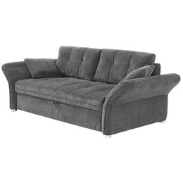 Jockenhöfer Schlafsofa, B:187cm T:105cm, grau, JOCKENHÖFER GRUPPE, Korpus: 100% Polyester;Kissen: 100% Polyester, Sofas, "Leon, mit Schlaf- und Relaxfunktion", 3
