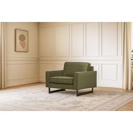 Loveseat Home Affaire, B:105cm H:85cm T:97cm, grün, Kunstleder (65% Polyester, 35% Lederfasern);Cord (92% Polyester, 8% Polyamide), Sessel, "Pinto
