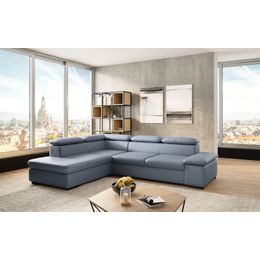 Sit & More Ecksofa SIT & MORE, B:272cm H:73cm T:226cm, bunt, NaturLEDER;Spannstoff, Wohnzimmer, Sofas, "Alcudia L-Form", mit Armteilverstellung, optional