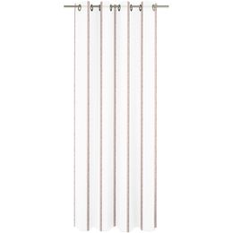 Gardine WIRTH, B:550cm H:225cm, wei&szlig;, Polyester, Wohnzimmer, Gardinen, "Chlo&eacute;", Fertigstore mit &Ouml;sen (&Oslash; 4 cm) nach Ma&szlig;