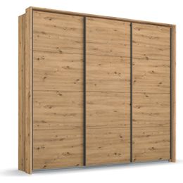 Schwebet&uuml;renschrank Rauch, B:211cm H:233cm T:68cm, braun, Holzwerkstoff, Schr&auml;nke, "Kleiderschrank Schrank Garderobe OTELI inkl. 3 Innenschubladen",