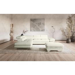 Ecksofa COTTA, B:277cm H:91cm T:104cm, wei&szlig;, Softlux-Kunstleder;Luxus-Kunstleder, Wohnzimmer, Sofas, "Enterprise L-Form", mit Arm- &
