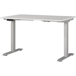 Schreibtisch Germania, B:120cm H:120cm T:80cm, silber, B&uuml;ro, Tische, "GW-Agenda elektrisch h&ouml;henverstellbar (72-120 cm)", mit Memory-Funktion &