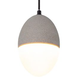 Paco Home Pendelleuchte "GREGG", 1, Ø 13cm, grau, Esszimmer, Leuchten, LED, E27, Lampe Für Wohnzimmer Esszimmer Küche, Höhenverstellbar