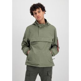 Herren Anorak "Anorak Embroidery Logo", grün, Gr. S, Alpha Industries, Obermaterial: 100% Nylon, Futter: 100% Polyester, Jacken