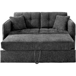 Jockenh&ouml;fer Schlafsofa, B:167cm T:105cm, schwarz, JOCKENH&Ouml;FER GRUPPE, Korpus: 100% Polyester;Kissen: 100% Polyester, Wohnzimmer, Sofas, "Leon, B: 147 - 187 cm,