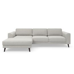 Ecksofa Trendmanufaktur, B:280cm H:85cm T:167cm, silber, 100% Polyester, Wohnzimmer, Sofas, "Lumber Jack, elegantes Designsofa, zeitlos modern, hoher