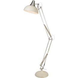 Searchlight Stehlampe "Goliath Task Floor Lamp", creme und chrom, 1, H: 170cm, 1 Stk., Leuchten, Stehlampe