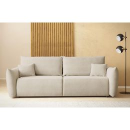 3-Sitzer Home Affaire, B:240cm H:88cm T:108cm, beige, Sofas, "MAVAS Schlafsofa mit Bettkasten", ca.240/108cm (Liegefläche 212/145 cm), Cord,