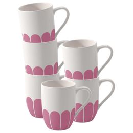 Villeroy & Boch VILLEROY & BOCH Becher "Henkelbecher Fleur Couleur 290 ml 6er Set", lila, Trinkgefäße