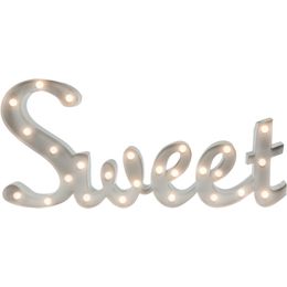 MARQUEE LIGHTS LED Dekolicht "Sweet", 26, H: 31cm, 1 Stk., weiß, Leuchten, Wandlampe, Tischlampe Schriftzug Süß mit 26 Leuchtmittel - 57x31 cm