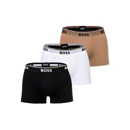 BOSS Herren Boxershorts "Boxershort Trunk 3P Power 3er Pack", Gr. S, braun, Obermaterial: 95% Baumwolle CO. 5% Elasthan EL., Unterhosen