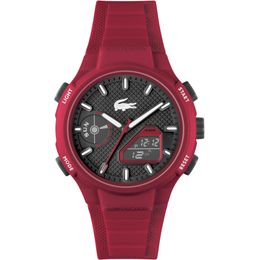 Lacoste Herren Chronograph "LC33", rot, Armbanduhren, Armbanduhr, Quarzuhr, Herren, analog, digital, Stoppfunktion