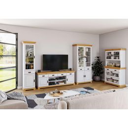 Kommode Home Affaire, B:95cm H:84cm T:40cm, wei&szlig;, Massivholz, Wohnzimmer, Sideboards, "R&uuml;gen", zertifizietes Massivholz, mit Schubkasten und