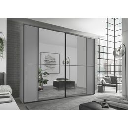 Schwebet&uuml;renschrank STAUD, B:249cm H:222cm T:68cm, grau, Holzwerkstoff, Schr&auml;nke, "Sonett 220G, Made in Germany", mit vier verschiedenen