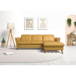 Sit & More Ecksofa SIT & MORE, B:245cm H:91cm T:178cm, gelb, 100% Polyester, Wohnzimmer, Sofas, "Romero L-Form", wahlweise mit oder ohne Relax-Funktion,