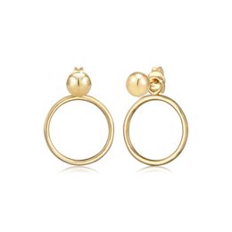 Elli Damen Paar Ohrstecker "Ohrstecker Kreise Geo Wandelbar 925 Silber", onesize, ohne Stein, Silber 925 (Sterlingsilber)gold, Silber 925