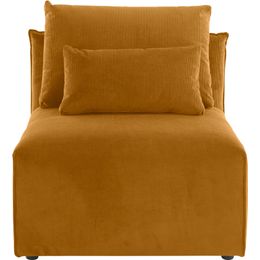 Sessel OTTO HOME, B:82cm H:86cm T:90cm, gelb, Samtoptik (100% Polyester);Struktur (100% Polypropylene);Webstoff (100% Polyester);Struktur fein (100%