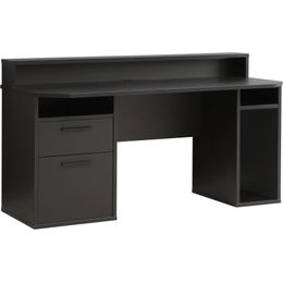 Gamingtisch FORTE, B:160cm H:91cm T:72cm, schwarz, Tische, "Tezaur", wahlweise mit RGB-Beleuchtung