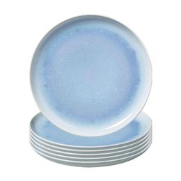 Speiseteller "Speiseteller Crafted &oslash; 25,9 cm 6er Set", L:25,9cm, blau, LIKE. BY VILLEROY & BOCH, Speiseteller