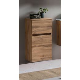 Unterschrank Welltime, B:40cm H:79cm T:35cm, braun, Holzwerkstoff, Badezimmer, Schr&auml;nke, "Kaunas", 40 cm breit, mit Schubkasten, Soft-Close-Funktion