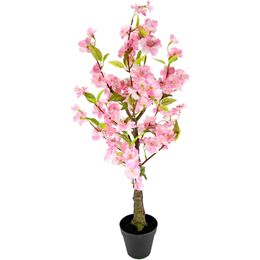 Kunstbaum I.GE.A., B:40cm H:78cm L:40cm, rosa, Obermaterial: 50% Kunststoff, 50% Polyester, Wohnzimmer, Kunstpflanzen, "Kirschbl&uuml;tenbaum", Im Topf