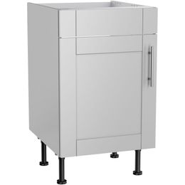 Sp&uuml;lenschrank KOCHSTATION, B:50cm H:87cm T:58,4cm, grau, K&uuml;che, Schr&auml;nke, "KS-Ahus", Breite 50 cm