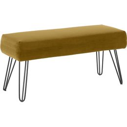 Sitzbank, B:104cm H:50cm T:40cm, gold, exxpo - SOFA FASHION, 100% Polyester, Esszimmer, Sitzb&auml;nke, "Doppio", Frei im Raum stellbar