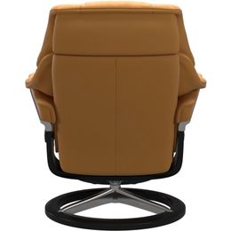 stressless "Reno" Set, Relaxsessel mit Hocker, mit Hocker, mit Signature Base, Gr&ouml;&szlig;e S, M & L, Gestell Schwarz
