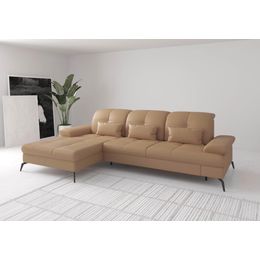 Sit & More Ecksofa SIT & MORE, B:279cm H:90cm T:185cm, braun, Wohnzimmer, Sofas, "Amica, L-Form, inkl. Sitztiefenverstellung & Armteilverstellung", wahlweise