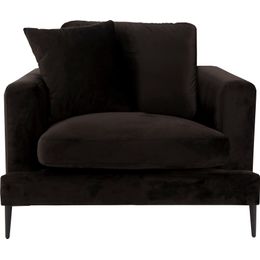 Sessel Home Affaire, B:91cm H:80cm T:97cm, braun, Samtoptik (100% Polyester);Struktur (100% Polyester), Wohnzimmer, Sessel, "Cozy Loungesessel,
