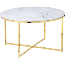 Couchtisch Salesfever, B:80cm H:45cm T:80cm, wei&szlig;, Wohnzimmer, Tische, "Caorle Coffeetable im eleganten Stil", Elegantes Design mit