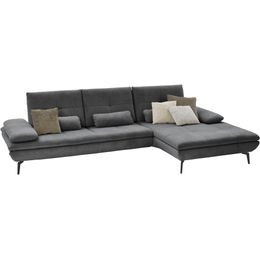 Ecksofa DIE PLANBAR, B:322cm H:93cm T:188cm, schwarz, 100% Recyceltes Polyester, Wohnzimmer, Sofas, "MP-IN23002 L-Form", wahlweise mit Armteil- und