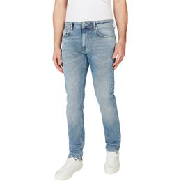 Pepe Jeans Herren Tapered-fit-Jeans "TAPERED JEANS", blau, Gr. 34, Denim/Jeans, Obermaterial: 99% Baumwolle, 1% Elasthan, Jeans