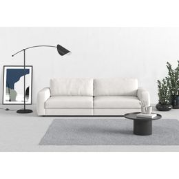 Big-Sofa Trendmanufaktur, B:264cm H:84cm T:126cm, silber, 92% Polyester, 8% Nylon, Sofas, "Bourbon", extra tiefe Sitzfläche, wahlweise mit