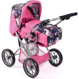 Bayer Chic 2000 CHIC2000 Jungen Kombi-Puppenwagen "Leni", blau, Kunststoff, Metall, Stoff, B:37cm H:68cm T:64cm, Puppenwagen, mit herausnehmbarer Tragetasche