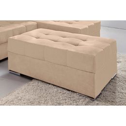 Polsterhocker Collection AB, B:97cm H:41cm T:68cm, braun, 100% Polyester, Hocker, "Josy, B: 97 cm", individuell zu kombinieren, Federkern