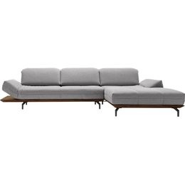 Ecksofa, B:293cm H:117cm T:212cm, grau, CREATION BY ROLF BENZ, Wohnzimmer, Sofas, "CR.420, Designecksofa, L-Form", in 2 Qualit&auml;ten, Holzrahmen in