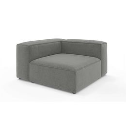 Ottomane OTTO HOME, B:130cm H:72cm T:130cm, grau, 100% Polyester, Sofas, "HAILY links/rechts bestellbar, Loungemöbel, Maße B/T/H: 130/130/72 cm", als