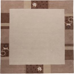 Wollteppich Theko, B:240cm H:13mm L:340cm, beige, Viskose, Wolle, Wohnzimmer, Teppiche, "Royal Ganges", 95% Wolle, mit Bord&uuml;re, ideal im Wohnzimmer &