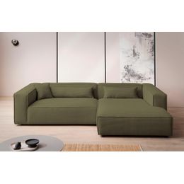 Ecksofa, B:288cm H:66cm T:198cm, grün, LeGer Home by Lena Gercke, 100% Polyester, Wohnzimmer, Sofas, "PIARA XXL, Big-Sofa, Cord, Leinenoptik o.