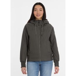 Ragwear Damen Outdoorjacke "LUMIE WARM", grau, Gr. XXL, unifarben, Web, Obermaterial: 65% Polyester, 35% Baumwolle, Jacken, Reißverschluss mit