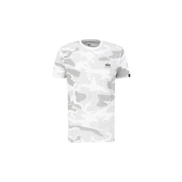 Herren T-Shirt "Backprint T-Shirt Camo", weiß, Gr. M, Alpha Industries, Obermaterial: 100% Baumwolle, Shirts