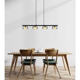 Globo LIGHTING H&auml;ngeleuchte "HIGGINS", H: 110cm, 1 Stk., silber, Wohnzimmer, Leuchten, H&auml;ngelampe Esszimmer-Leuchte Esstischleuchte Wohnzimmer