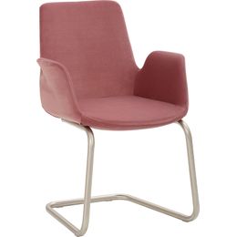 mayer Sitzmöbel Bürostuhl MAYER SITZMÖBEL, B:58cm H:86cm T:59cm, rosa, Metall, Polyester, Stühle, "Sessel myHELIOS"