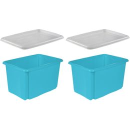 keeeper Aufbewahrungsbox "emil", B/H/T: 39cm x 29,5cm x 54,5cm, blau, Kinderzimmer, Aufbewahrungsboxen, 45 L, mit Deckel, hochwertiger Kunststoff