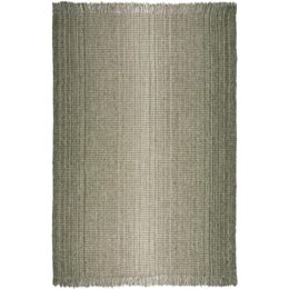 Teppich FLAIR RUGS, B:60cm H:8mm L:110cm, gr&uuml;n, Jute, Kunstfaser, Wolle, Wohnzimmer, Teppiche, "Jute Ombre"