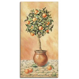 Wandbild Artland, B:50cm H:100cm, orange, Wohnzimmer, Bilder, "Orangenbaum I", als Alubild, Outdoorbild, Leinwandbild, Wandaufkleber, versch. Größen