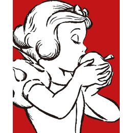 Komar Bild "Snow White Apple Bite - red", B/H/T: 40cm x 50cm, Disney, 1 Stk., weiß, Wohnzimmer, Bilder, Wandbild zur Dekoration im Kinderzimmer -