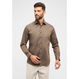 Eterna Herren Langarmhemd "MODERN FIT"taupe, Gr. 46, 100% cotton, Hemden, NON IRON (b&uuml;gelfrei)